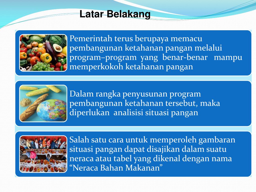 PPT - PENYUSUNAN NERACA BAHAN MAKANAN ( NBM) DAN POLA PANGAN HARAPAN ...