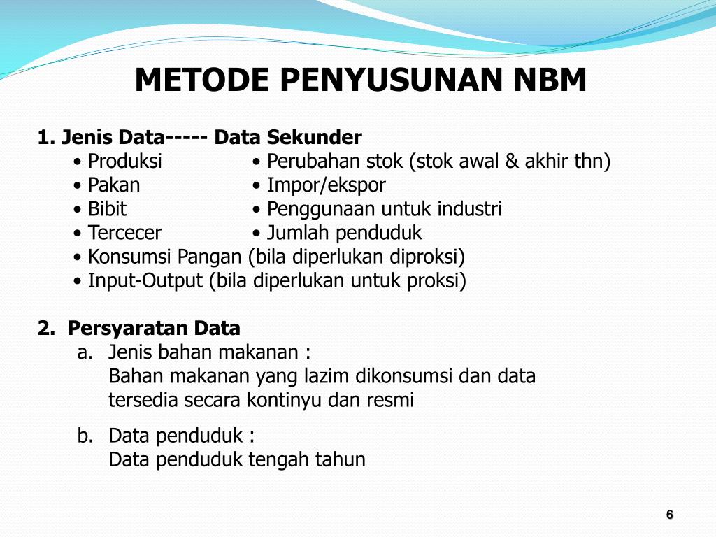 PPT - PENYUSUNAN NERACA BAHAN MAKANAN ( NBM) DAN POLA PANGAN HARAPAN ...