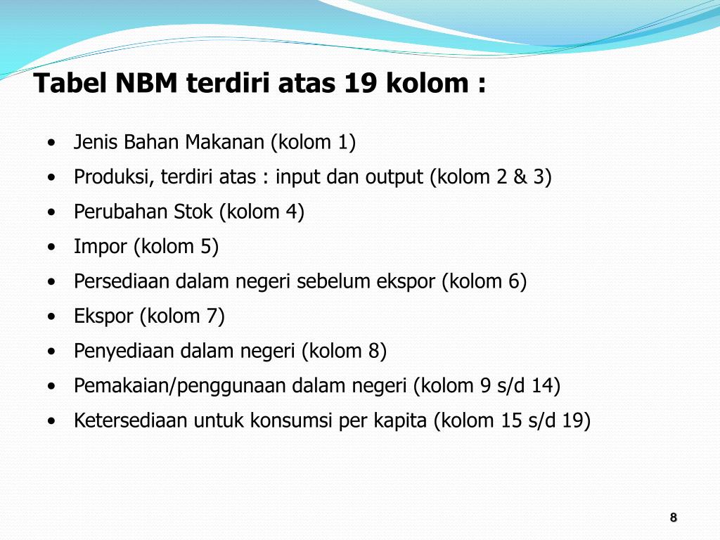 PPT - PENYUSUNAN NERACA BAHAN MAKANAN ( NBM) DAN POLA PANGAN HARAPAN ...