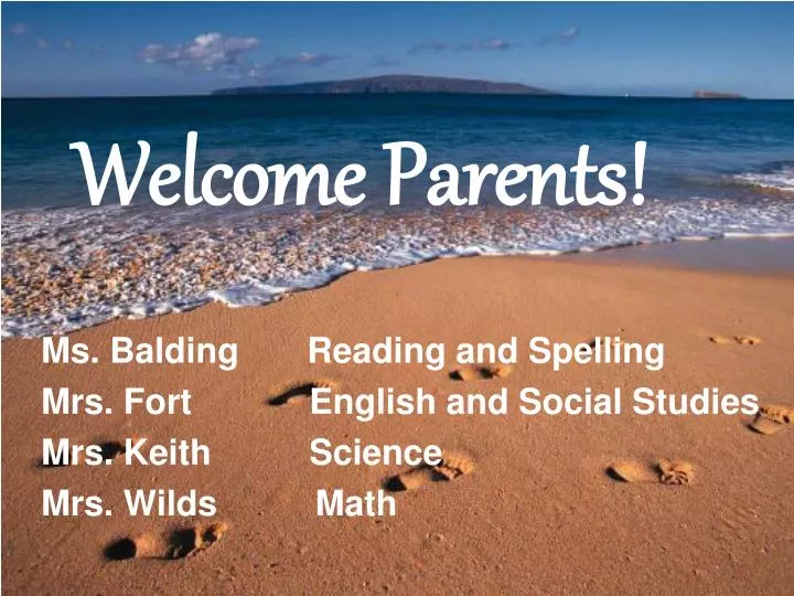 PPT - Welcome Parents! PowerPoint Presentation, free download - ID:1897474