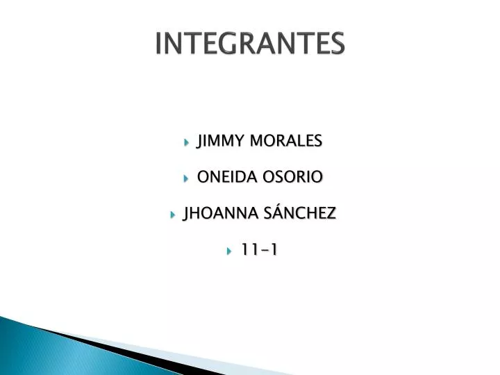 PPT - INTEGRANTES PowerPoint Presentation, free download - ID:1897504