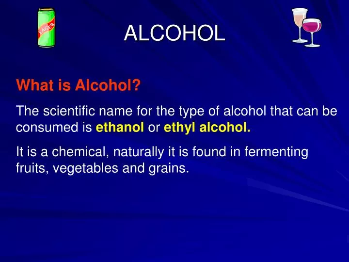 PPT - ALCOHOL PowerPoint Presentation, free download - ID:1897744