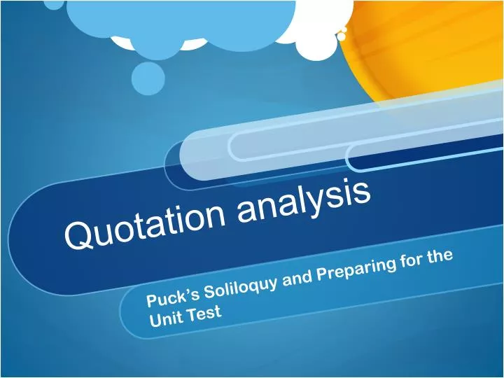 PPT - Quotation analysis PowerPoint Presentation, free download - ID ...