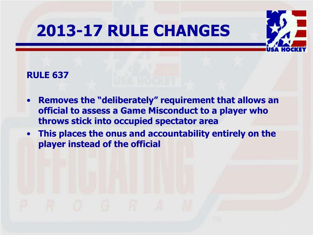 PPT - 2013-17 Playing Rule Changes Youth, Girls, Adult, & High School ...