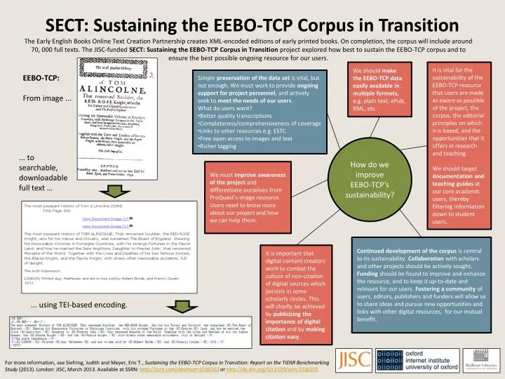 PPT - SECT: Sustaining the EEBO-TCP Corpus in Transition PowerPoint ...