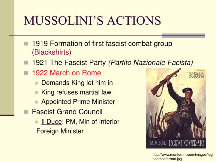 PPT - MUSSOLINI: RISE TO POWER PowerPoint Presentation - ID:1898504