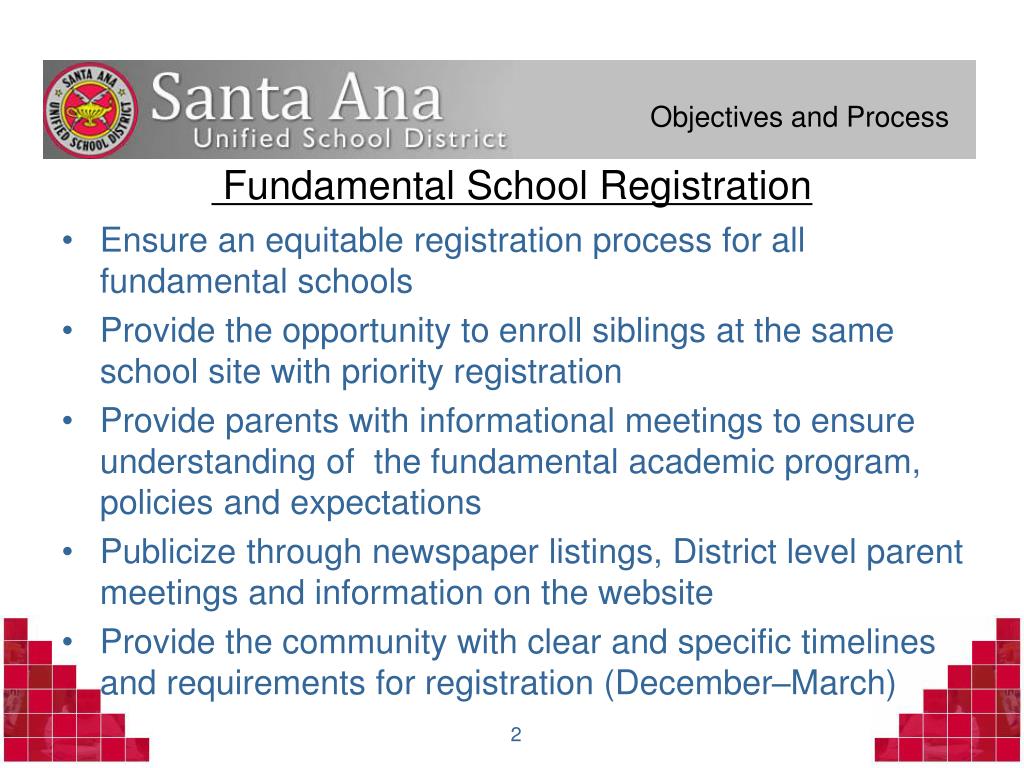 PPT - Fundamental Schools Registration Timeline December 14, 2010 Jane ...
