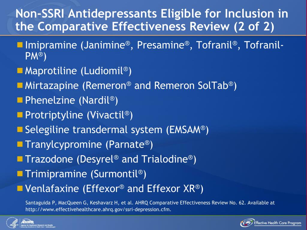 Ppt Treatment For Depression After Unsatisfactory Response To Ssris