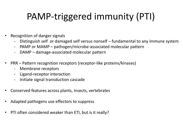 PPT - PAMP-triggered immunity (PTI) PowerPoint Presentation, free ...