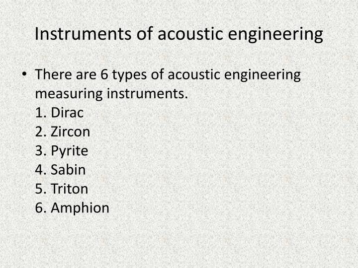 PPT - ACOUSTICS ENGINEERING PowerPoint Presentation - ID:1899314