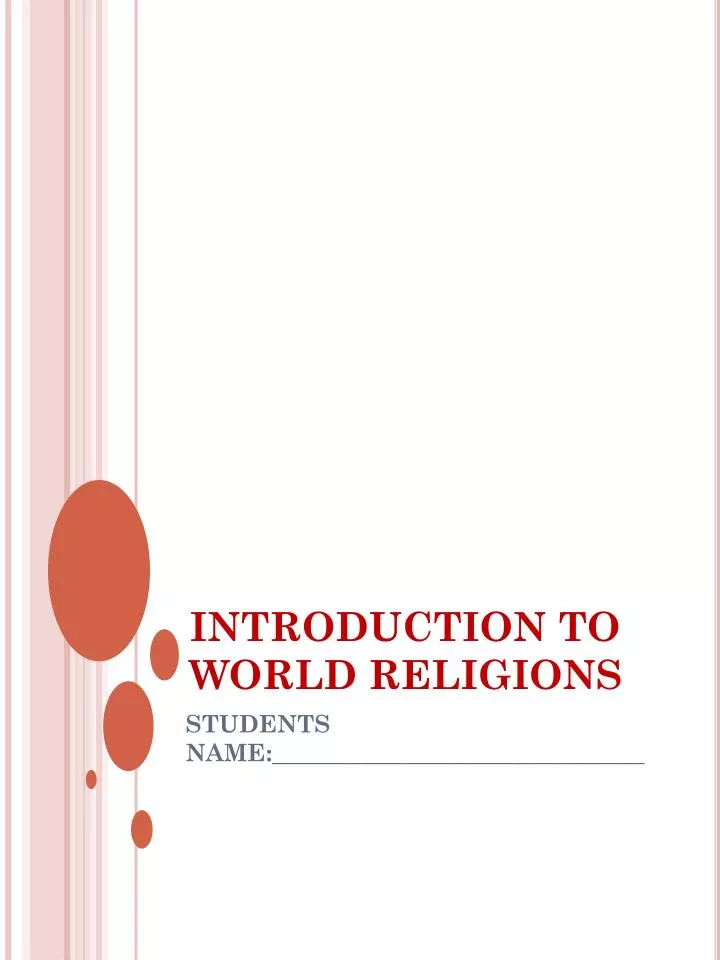 PPT - INTRODUCTION TO WORLD RELIGIONS PowerPoint Presentation, free ...