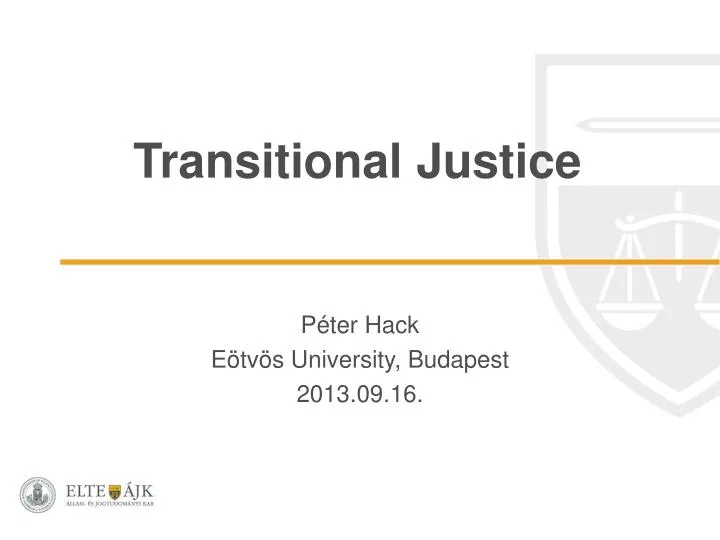 PPT - Transitional Justice PowerPoint Presentation, free download - ID ...