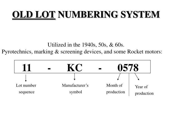 PPT - AMMUNITION LOT NUMBERS PowerPoint Presentation - ID:1901472