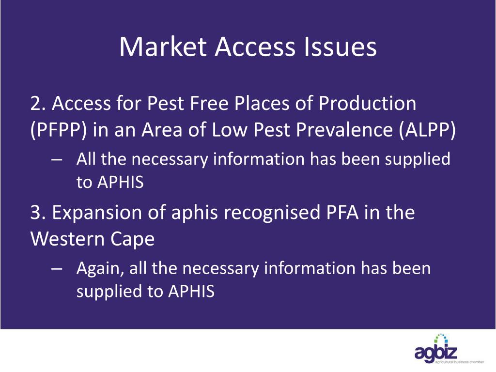 PPT - RSA’s access to the USA market for agricultural products under ...