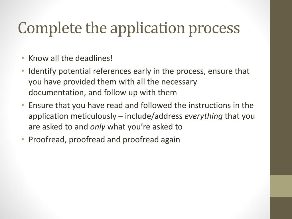 PPT - Top three rules for preparing your graduate school/scholarship ...