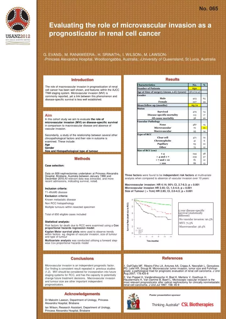 PPT - Evaluating the role of microvascular invasion as a prognosticator ...