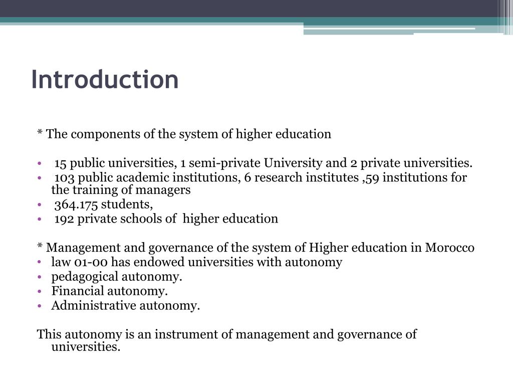 Morocco Higher Education System – VRIMCA