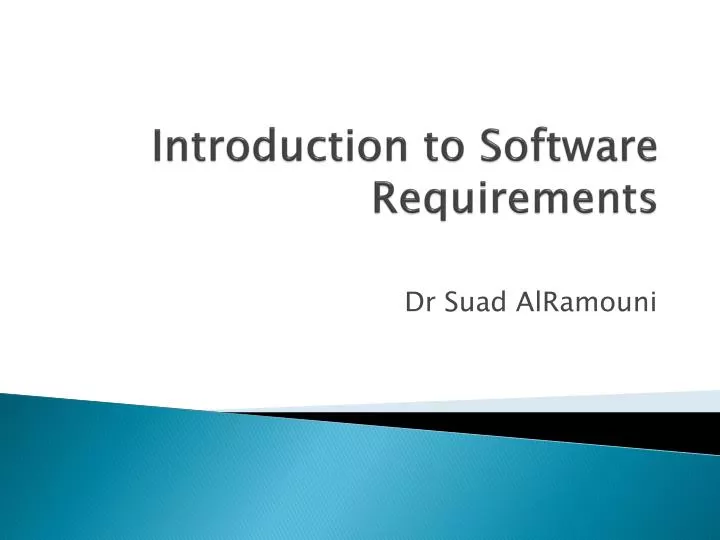 PPT - Introduction to Software Requirements PowerPoint Presentation ...