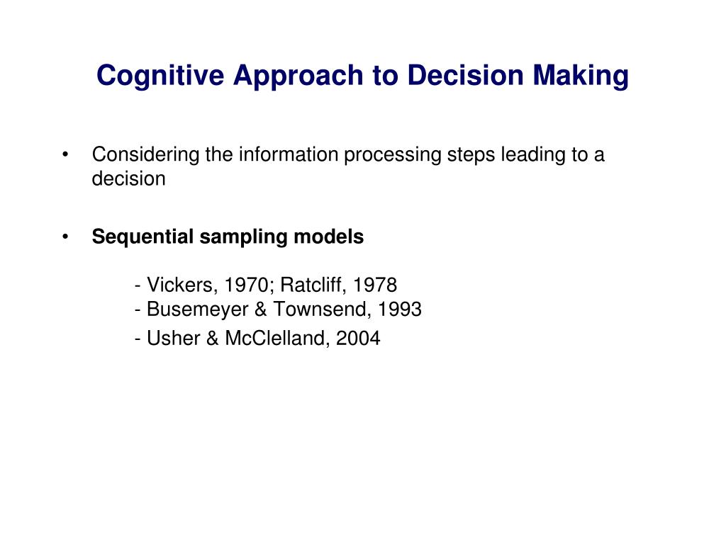 Ppt Comparing Sequential Sampling Models With Standard Random Utility Models Powerpoint