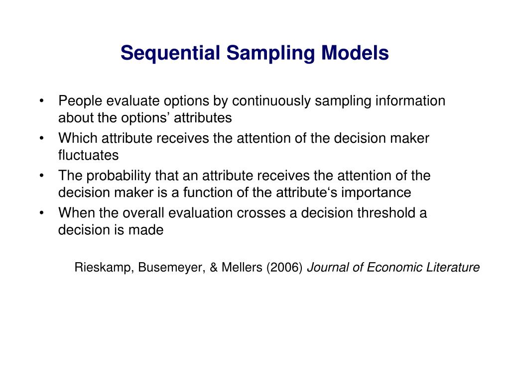 Ppt Comparing Sequential Sampling Models With Standard Random Utility Models Powerpoint