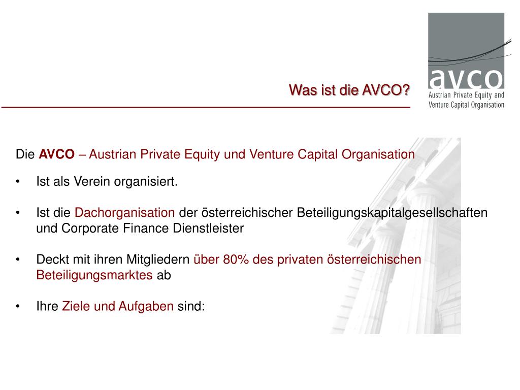 PPT - AVCO - Austrian Private Equity & Venture Capital Organization ...