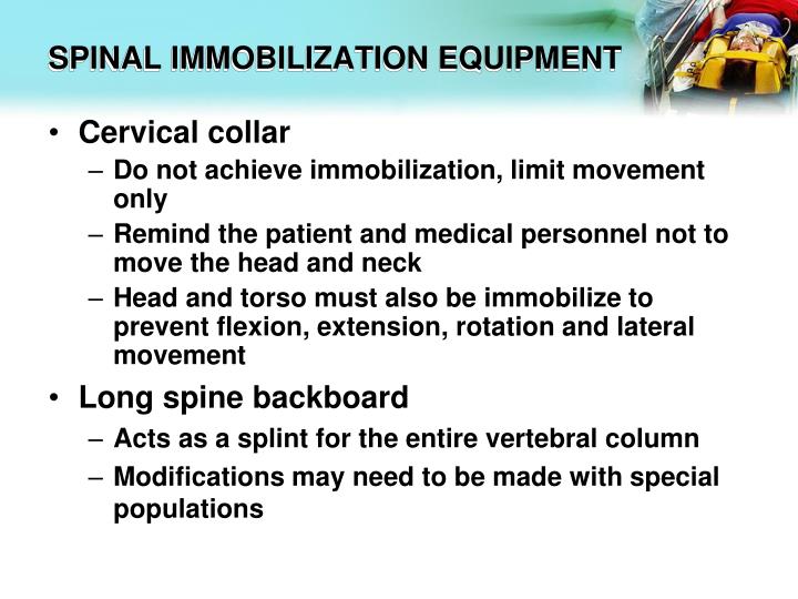 PPT - SPINAL IMMOBILIZATION PowerPoint Presentation - ID:1904728