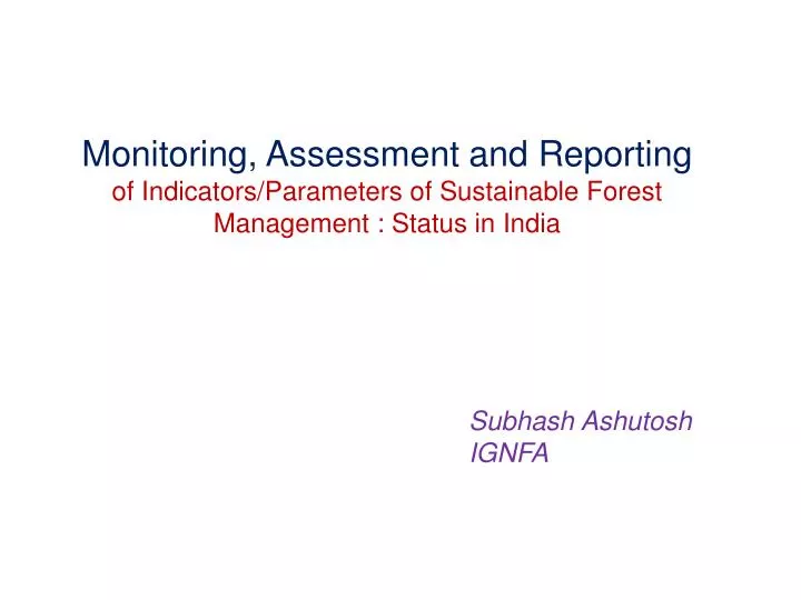 PPT - Monitoring, Assessment and Reporting PowerPoint Presentation ...