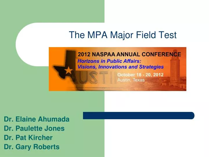PPT - The MPA Major Field Test PowerPoint Presentation, free download ...