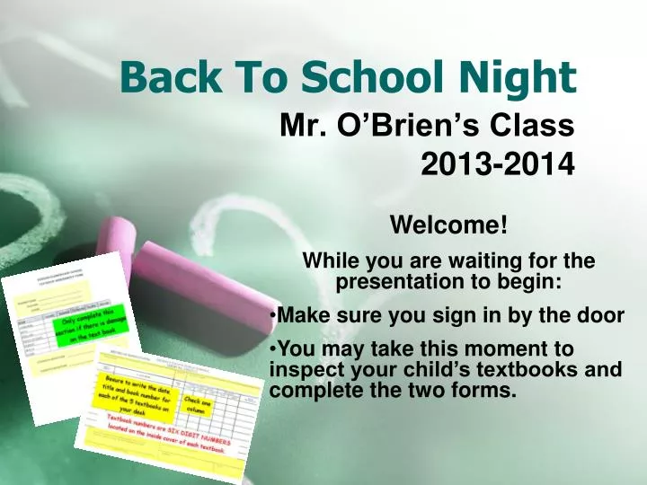 PPT - Back To School Night PowerPoint Presentation, free download - ID ...