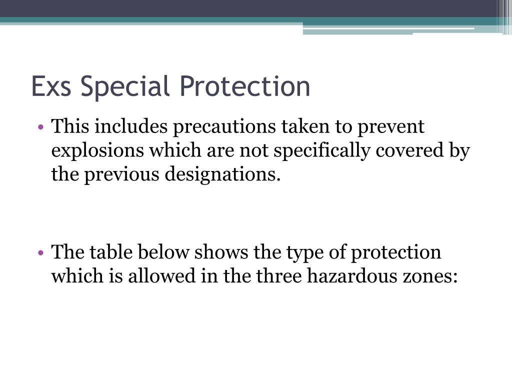 PPT - Exe Increased Safety, Exn Non-Sparking, Exp Pressurized Enclosure ...
