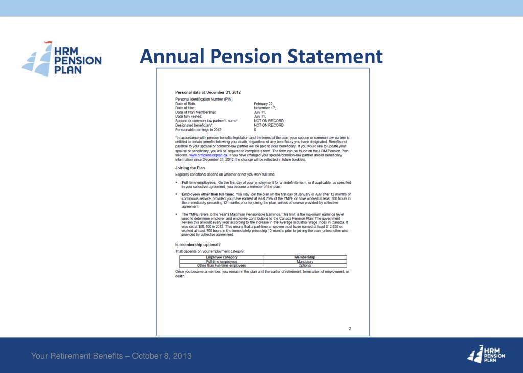 PPT - Your Retirement Benefits HRM Retirement Seminar – October 8, 2013 ...