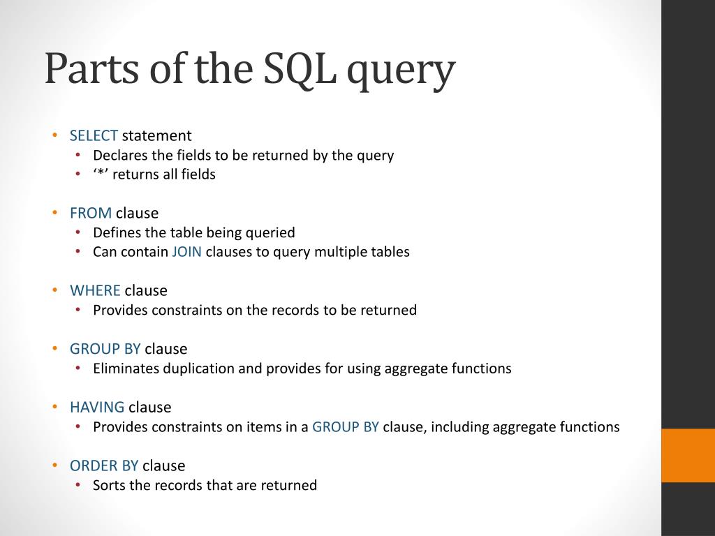 Ppt An Intro To Writing Sql Queries And Using The Sqlreports Customization For Powerschool