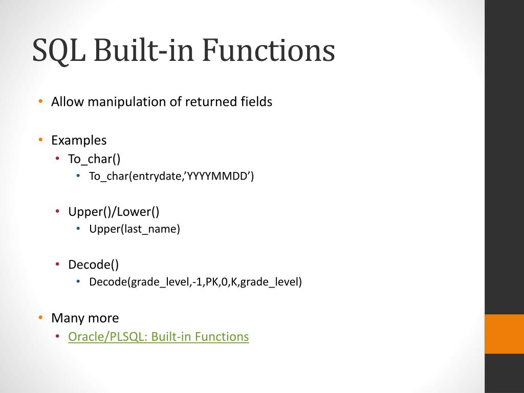 Ppt An Intro To Writing Sql Queries And Using The Sqlreports Customization For Powerschool
