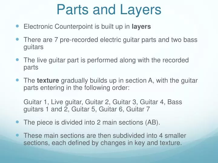 PPT - Parts and Layers PowerPoint Presentation, free download - ID:1906865
