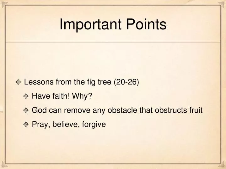 PPT - Important Points PowerPoint Presentation, free download - ID:1906942