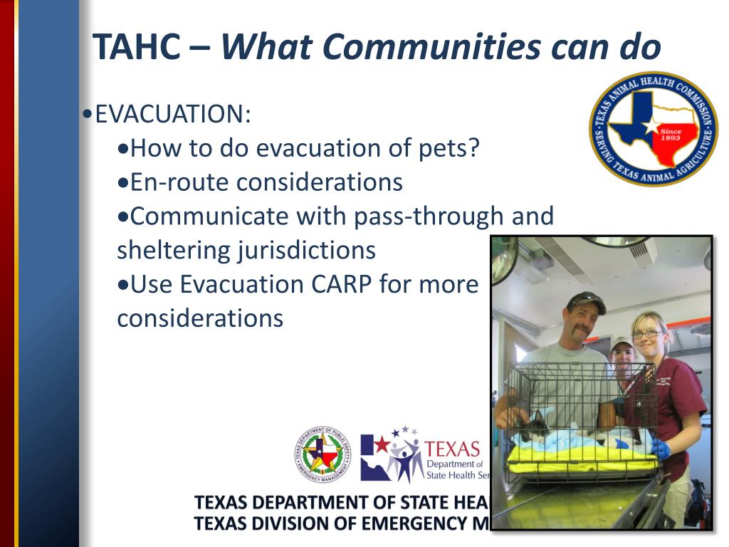 PPT - Texas Animal Health Commission (TAHC) “Because livestock and ...