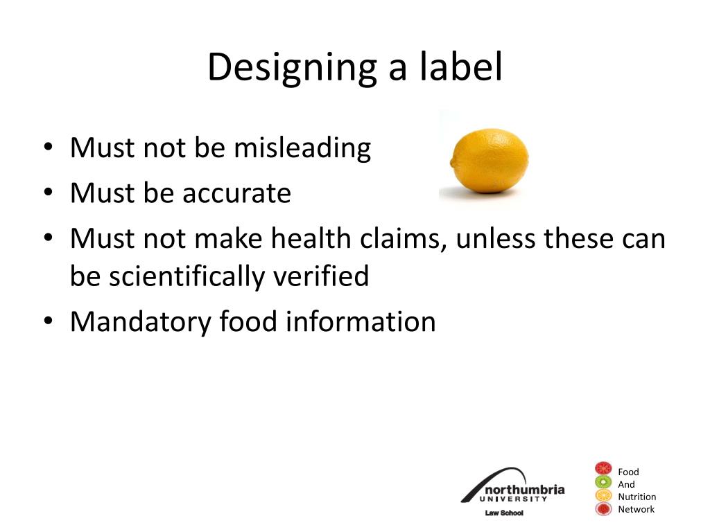 PPT - Labeling Laws Made Simple: Information Requirements and Design ...