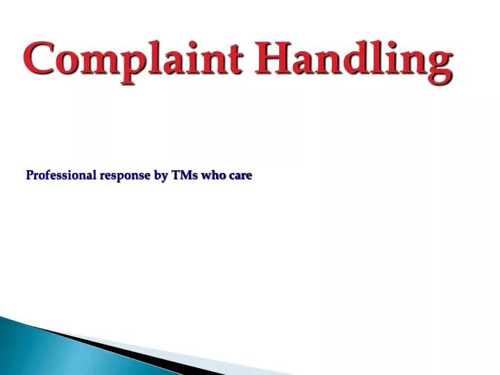 PPT - Complaint Handling PowerPoint Presentation, free download - ID ...