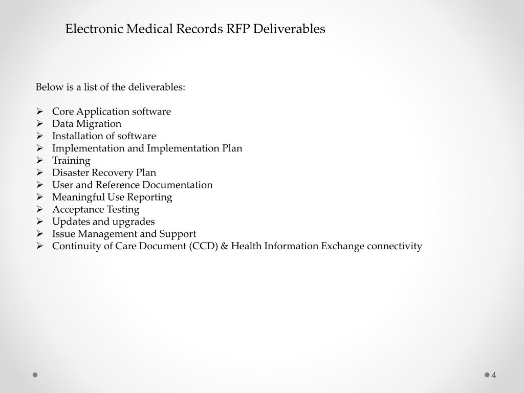 PPT - Electronic Medical Records RFP Pre-Release Vendor Conference ...