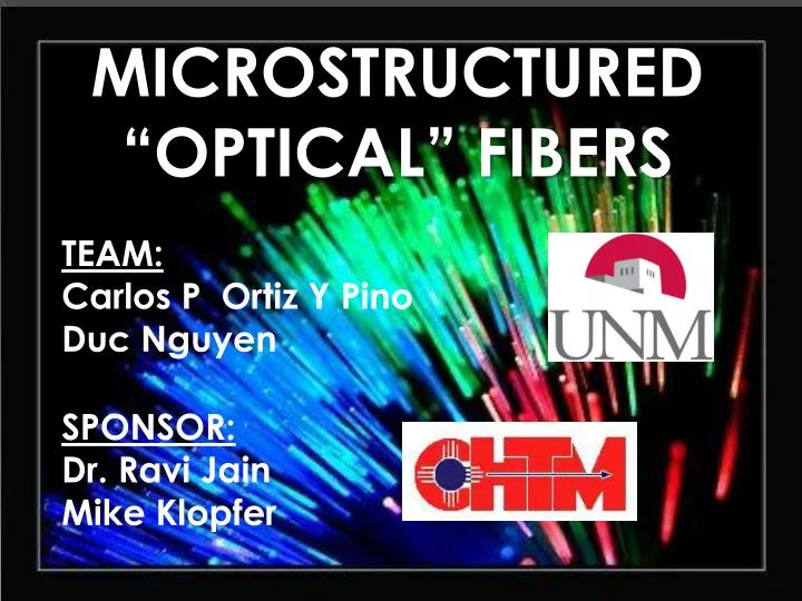 PPT - MICROSTRUCTURED “OPTICAL” FIBERS PowerPoint Presentation, free download - ID:1908102