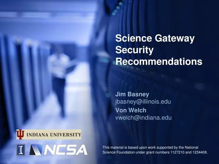 PPT - Science Gateway Security Recommendations PowerPoint Presentation ...