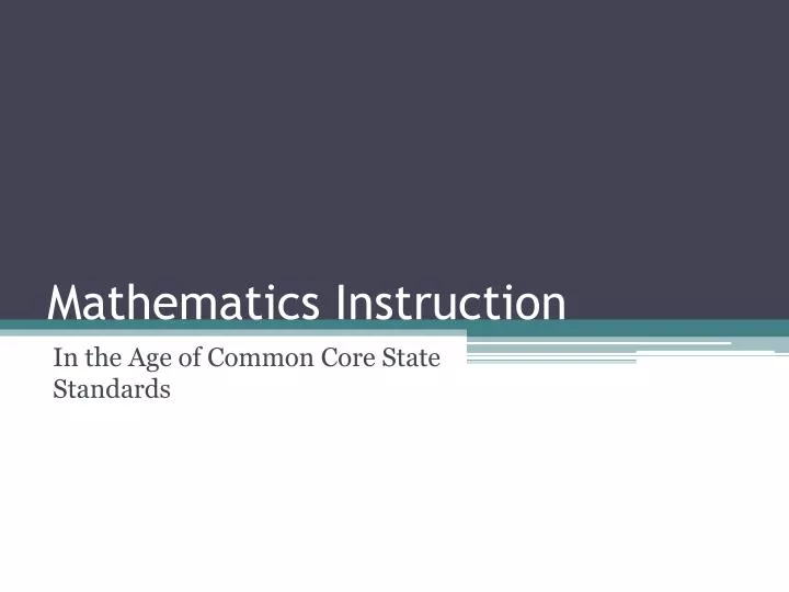 PPT - Mathematics Instruction PowerPoint Presentation, free download ...