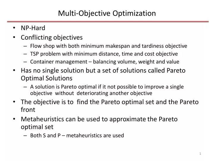 PPT - Multi-Objective Optimization PowerPoint Presentation, free ... PPT - Multi-Objective Optimization PowerPoint Presentation, free ...