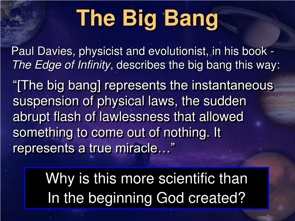Ppt Big Bang Vs Creation Powerpoint Presentation Free Download Id