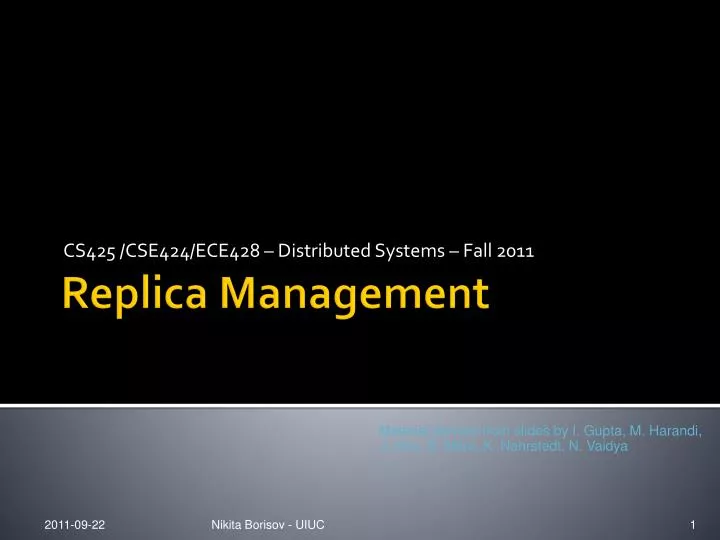 PPT - Replica Management PowerPoint Presentation, free download - ID:1909326