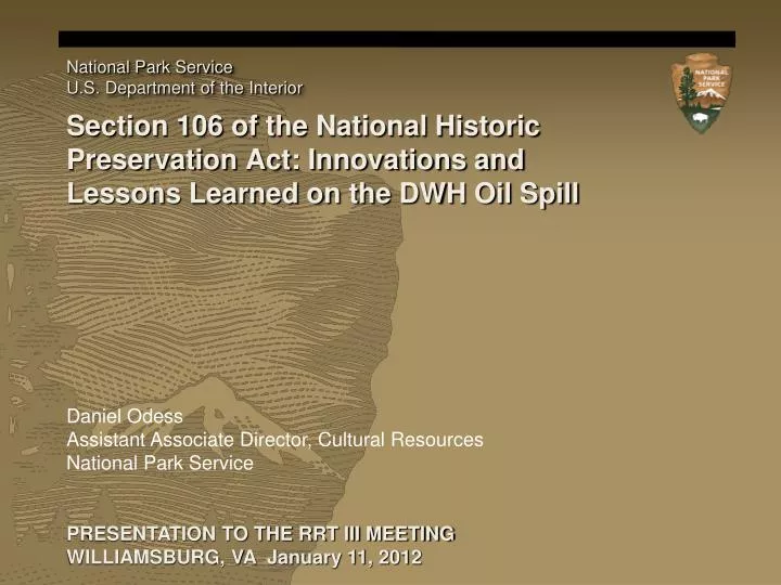 PPT - National Park Service U.S. Department of the Interior PowerPoint ...