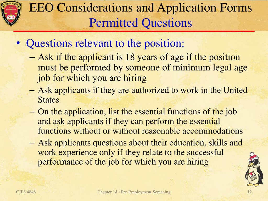 PPT - Contemporary Security Management Chapter 14 Pre-Employment ...