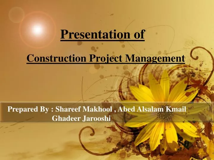 Ppt Construction Project Management Powerpoint Presentation Free