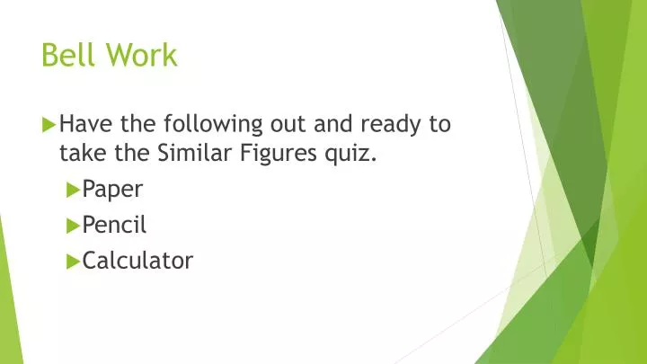 PPT - Bell Work PowerPoint Presentation, free download - ID:1910412