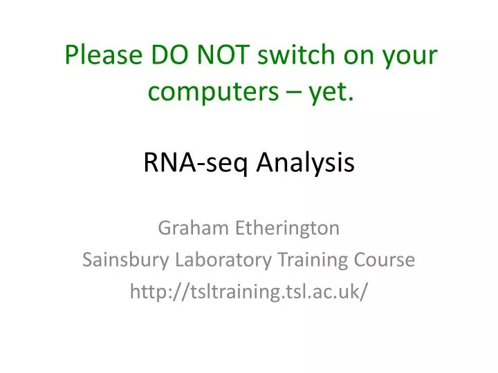 PPT - RNA- seq Analysis PowerPoint Presentation, free download - ID:1910703